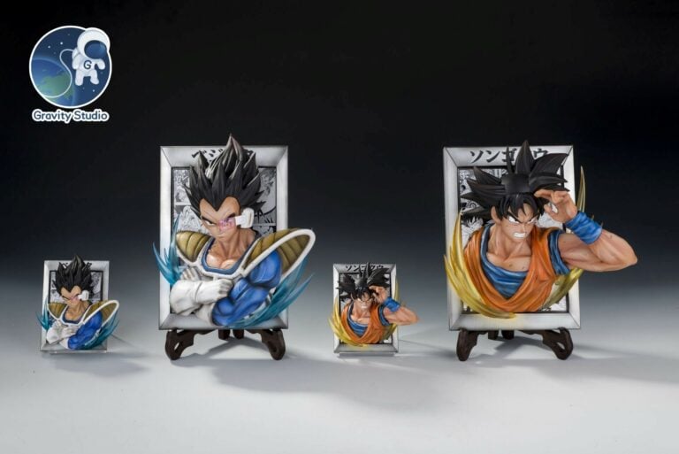 Son Goku & Vegeta Frame Decoration/Fridge Magnet - Dragon Ball Resin ...