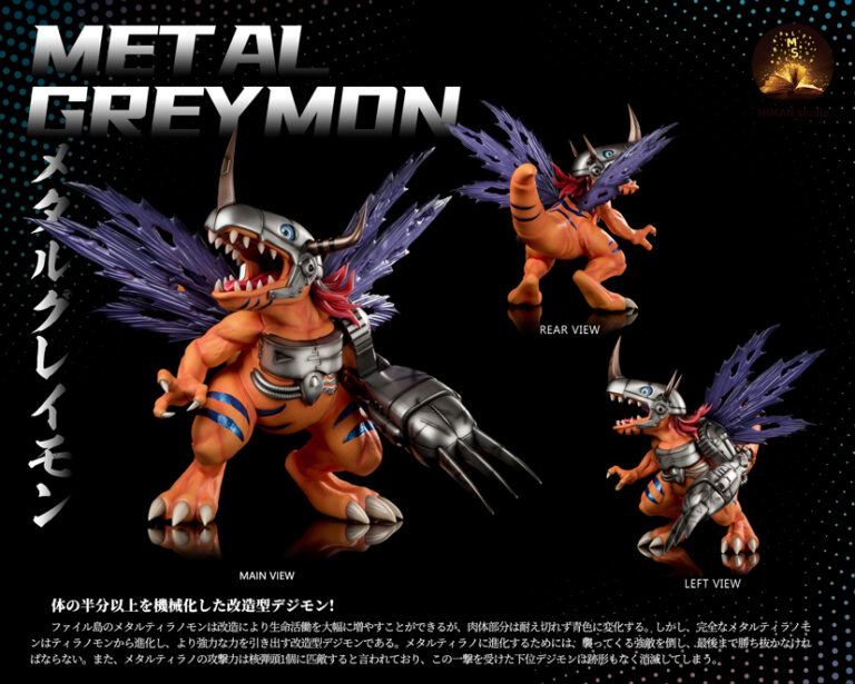 Metal Greymon - Digimon Resin Statue - MIMAN Studios [In Stock ...
