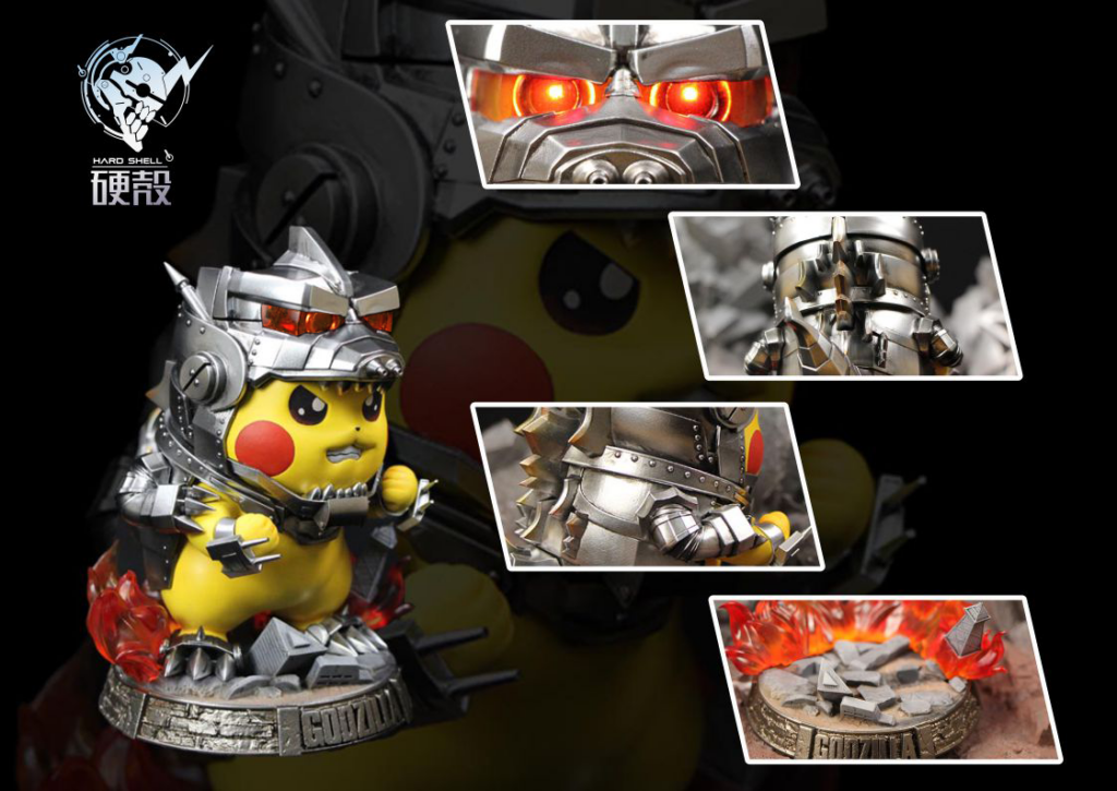 Mecha Godzilla Cosplay Pikachu - Pokemon Resin Statue - HARD SHELL ...