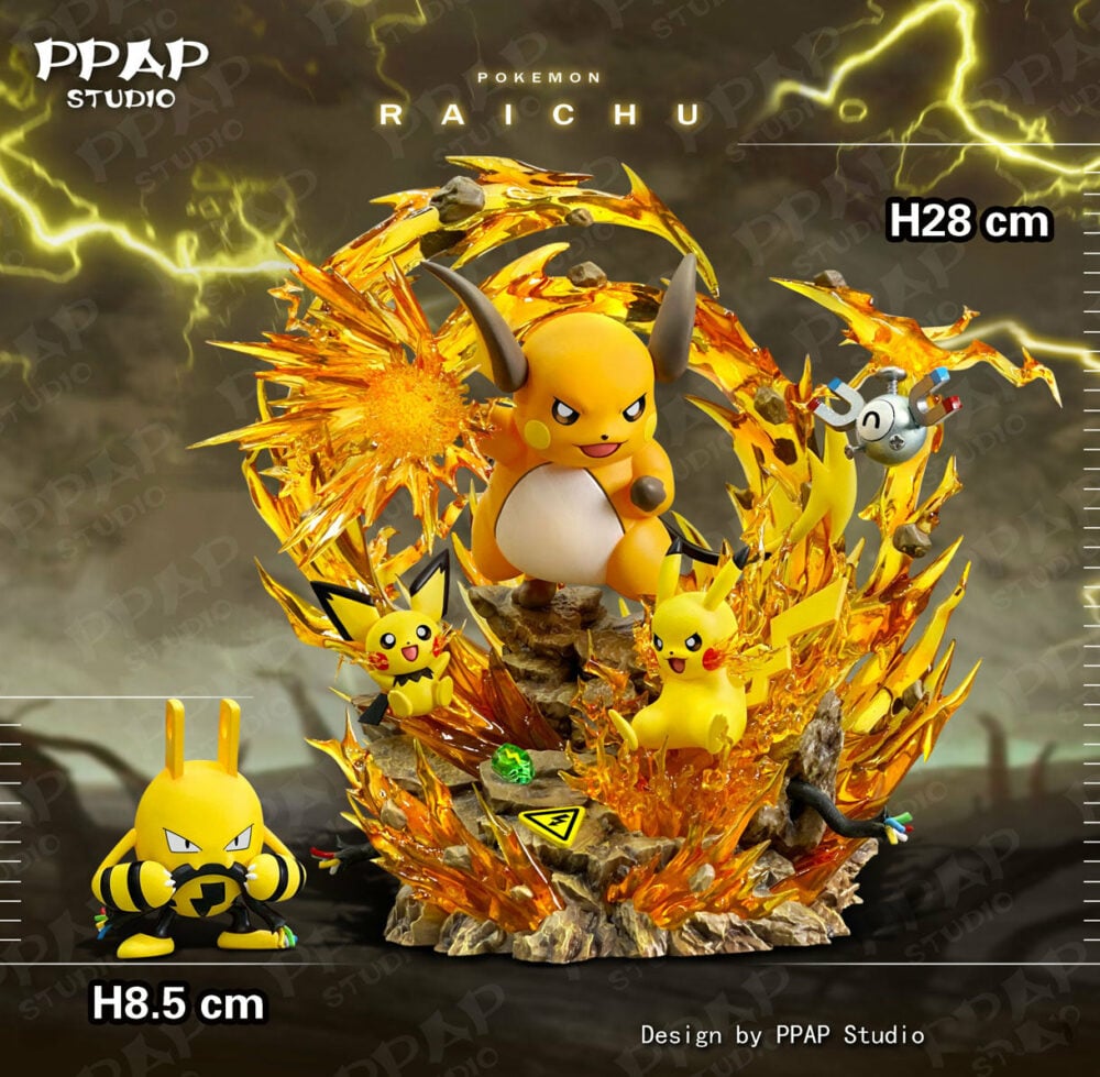 Evolution Series Pikachu Family & Elekid - Pokemon Resin Statue - PPAP ...