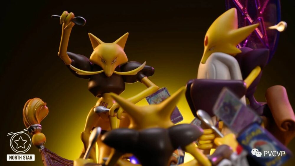 1/20 Scale World Zukan Alakazam Family - Pokemon Resin Statue - North ...