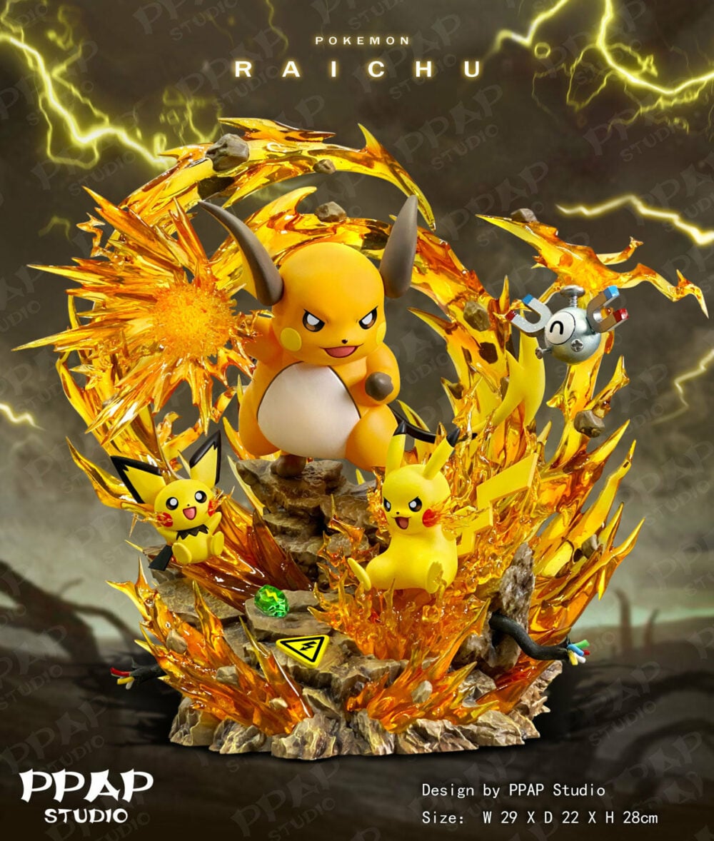 Evolution Series Pikachu Family & Elekid - Pokemon Resin Statue - PPAP ...