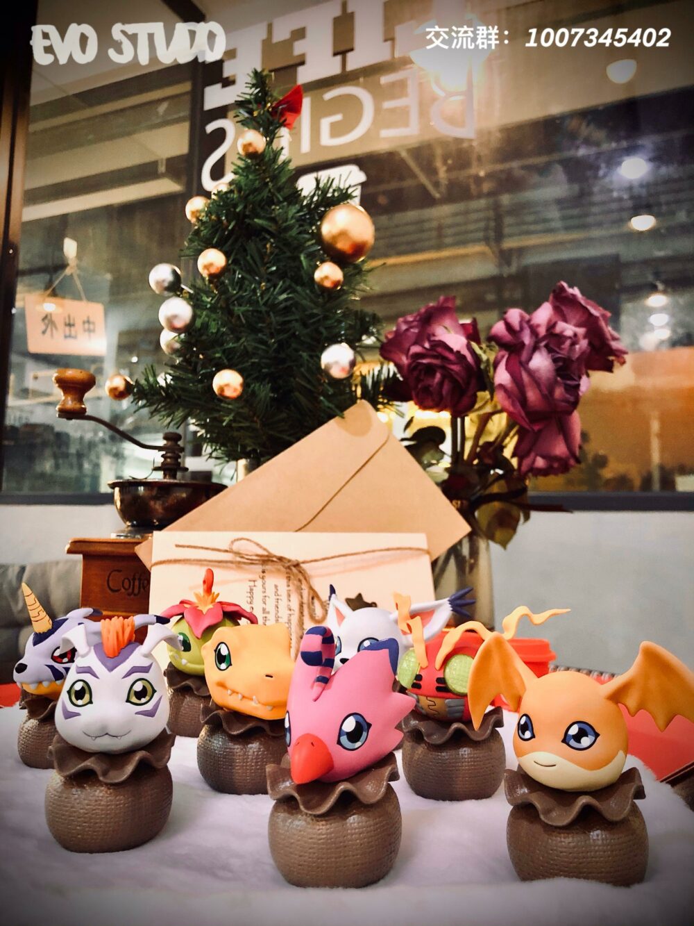 Agumon/ Gabumon/ Piyomon/ Tentomon/ Palmon/ Gomamon/ Patamon/ Tailmon - Digimon Resin Statue ...