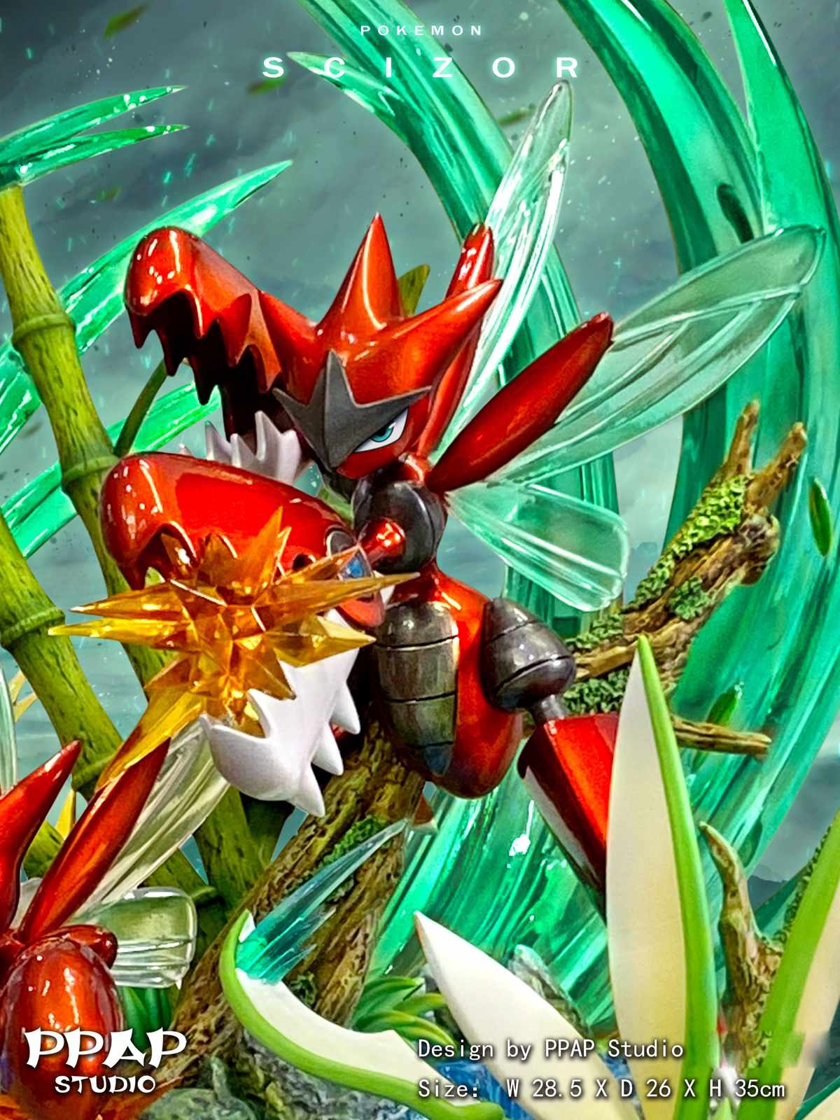 Evolution Series Scizor Family with LED - Pokemon Resin Statue - PPAP ...