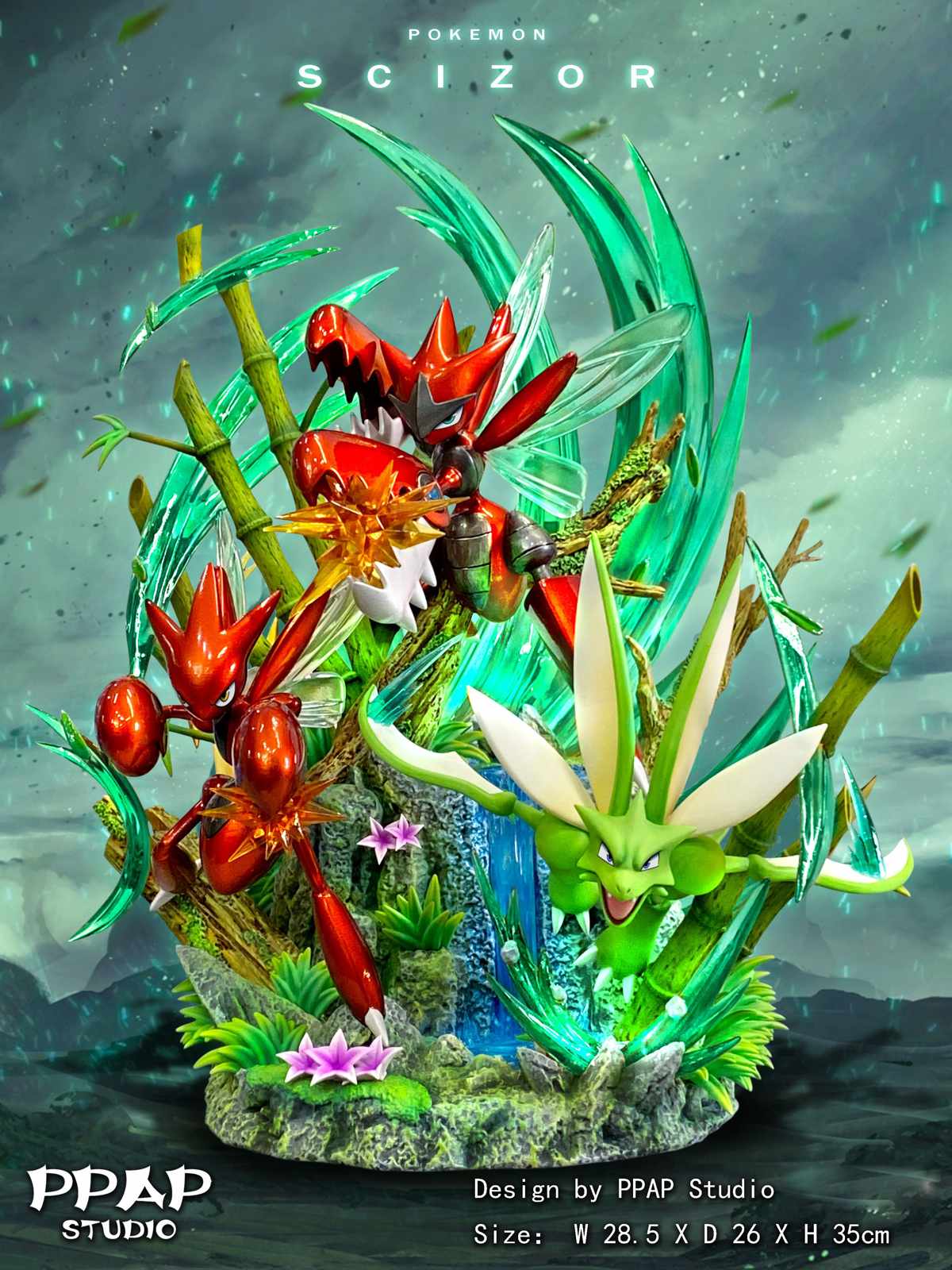 Evolution Series Scizor Family with LED - Pokemon Resin Statue - PPAP ...
