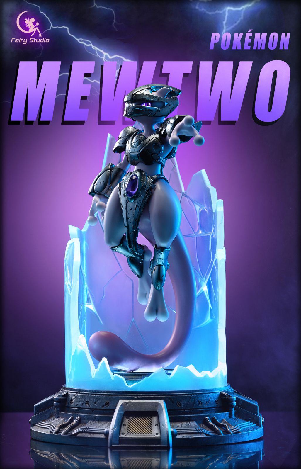 Legendary Pokemon Series Armor Mewtwo with LED - Pokemon Resin Statue ...