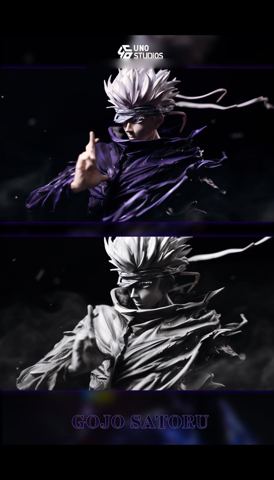 Satoru Gojo & Satoru Gojo Bust Statue - Jujutsu Kaisen Resin Statue ...