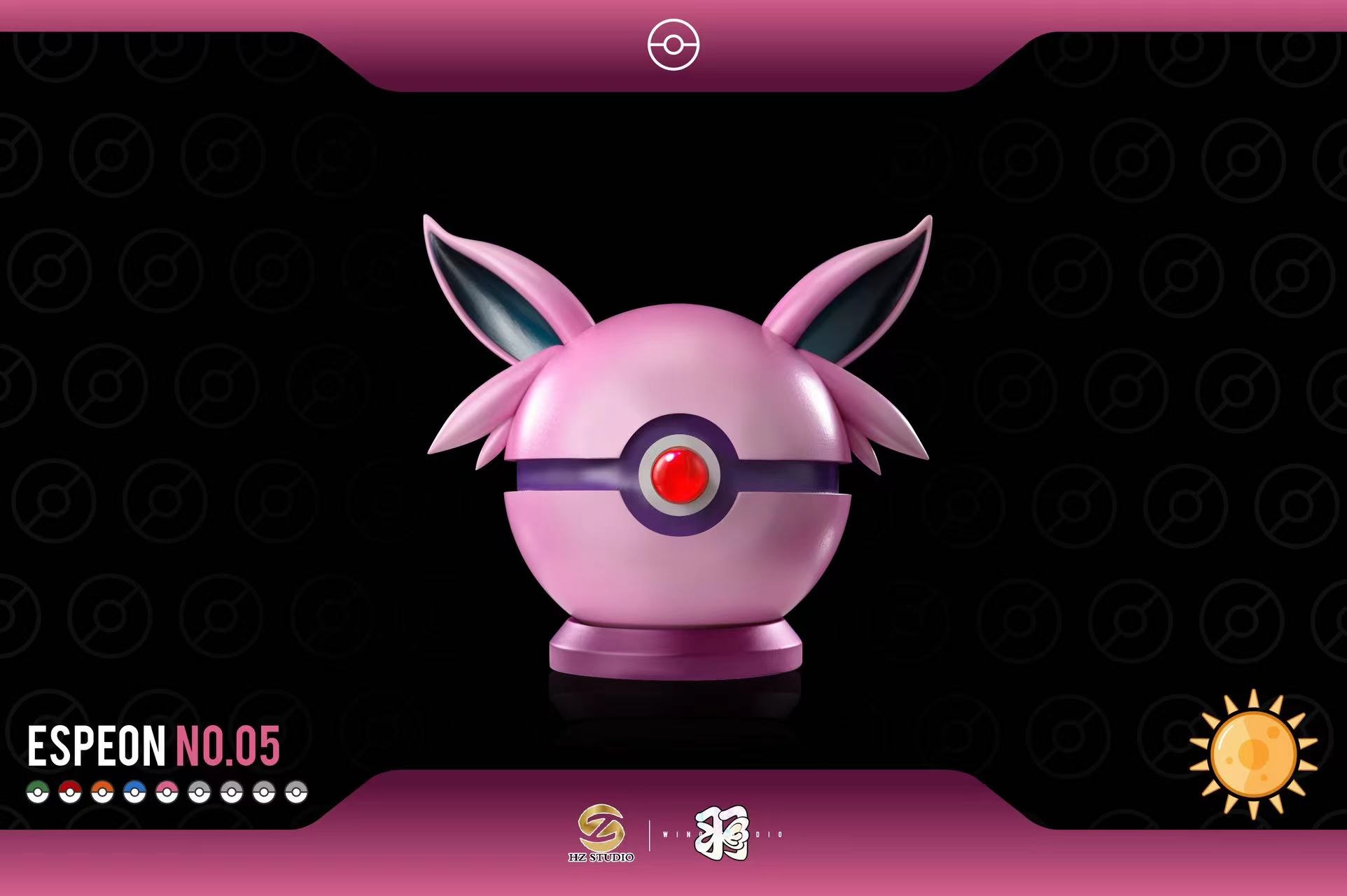 1/1 Scale Poke Ball Series 005 Espeon Poke Ball - Pokemon Resin Statue ...