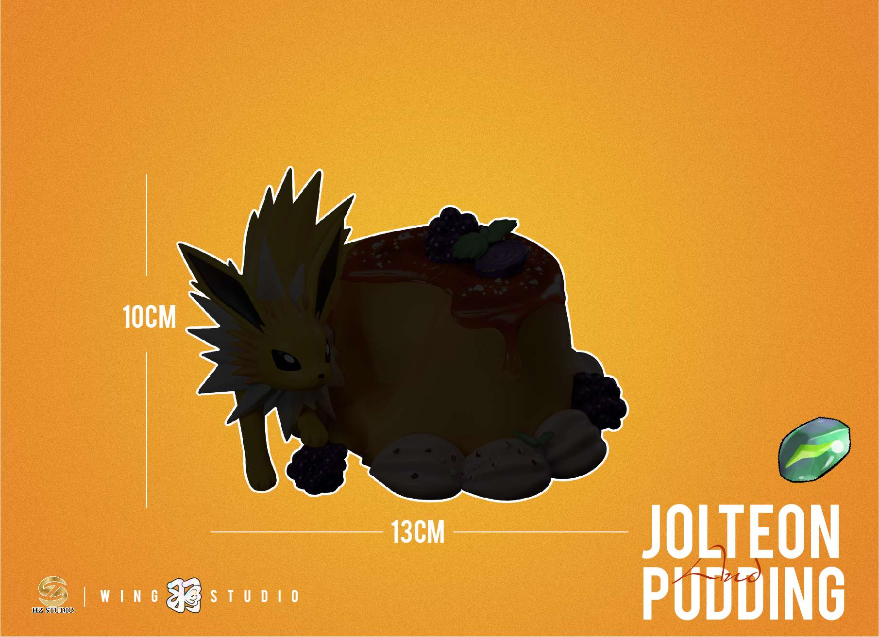 Jolteon Pudding - Pokemon Resin Statue - Wing Studio - FIGURETOPIA