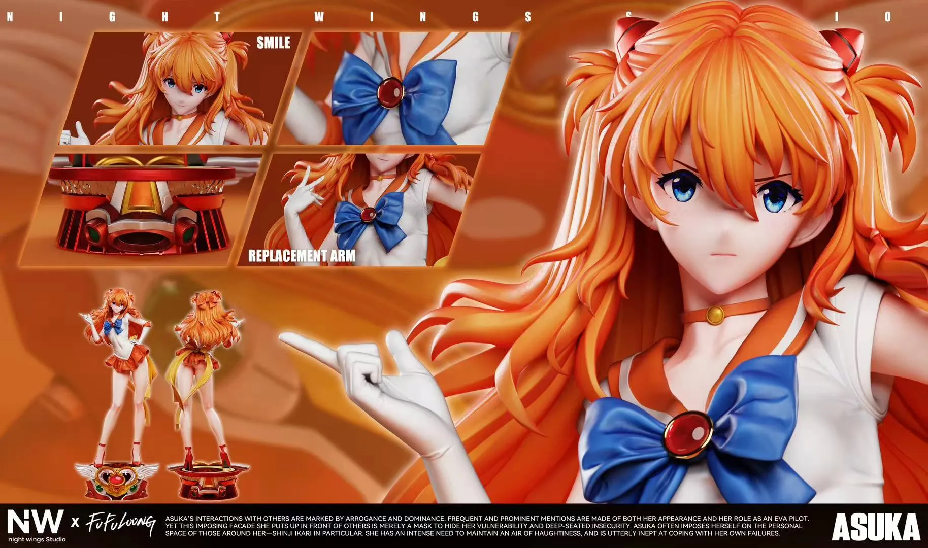 1/6 & 1/4 Scale Sailor Suit Asuka Langley Soryu - Sailor Moon (EVA ...